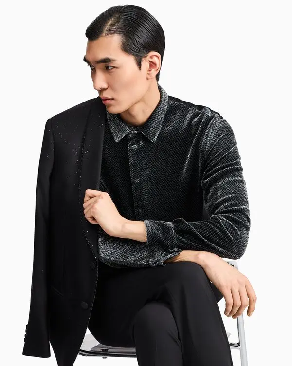 Giorgio Armani Devorè Velvet Shirt