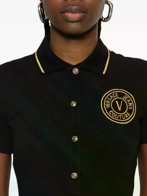 Versace Button Logo Mini Dress