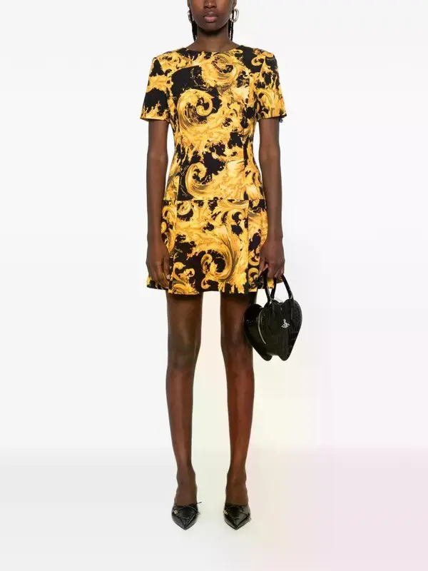 Versace Baroque Print Mini Dress