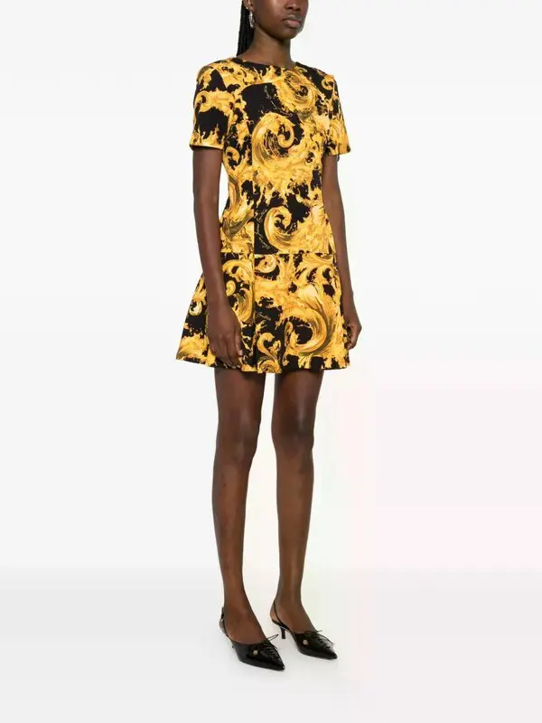 Versace Baroque Print Mini Dress