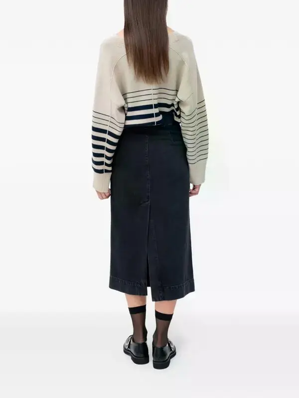 BOSS Split Denim Midi Skirt