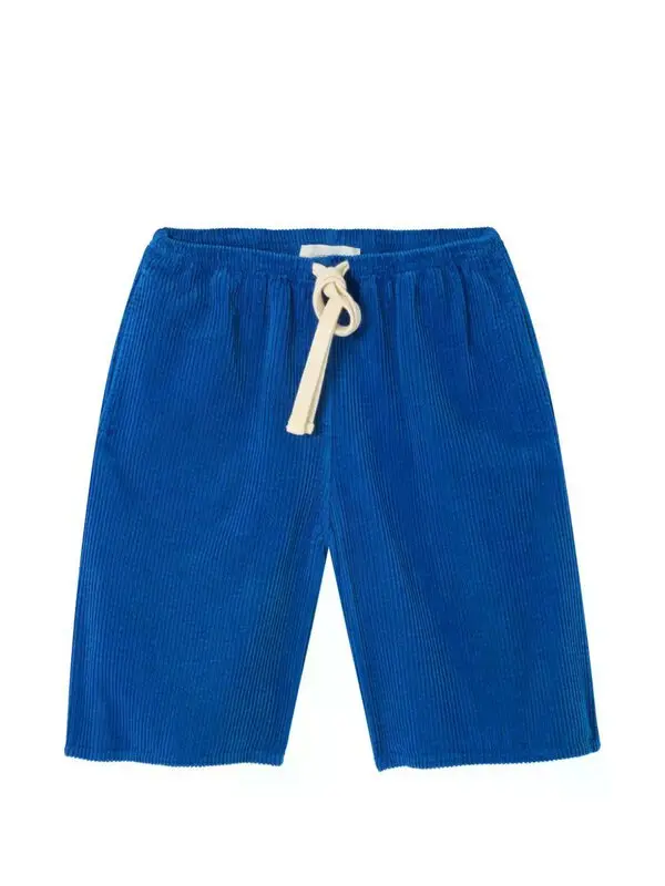 American Vintage Corduroy Drawstring Shorts - Blue