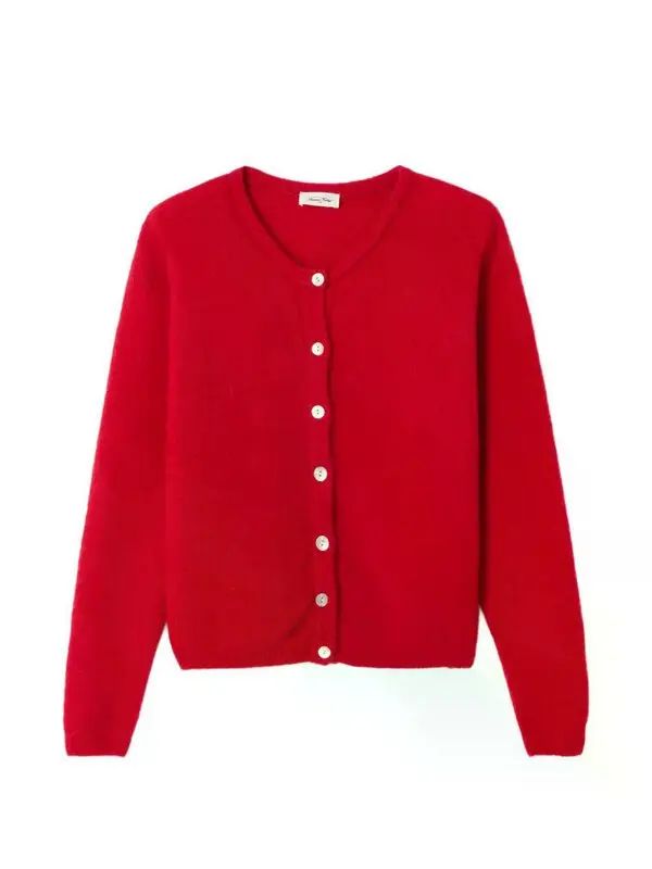 American Vintage Crew-neck Cardigan - Red