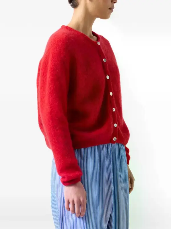 American Vintage Crew-neck Cardigan - Red