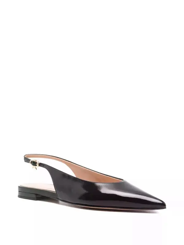GIANVITO ROSSI Slingback Pointed Flat Pumps
