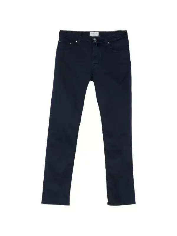 Jacob Cohen Logo-button Straight-leg Jeans - Blue
