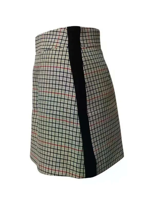 Maje Check-panel Mini Skirt