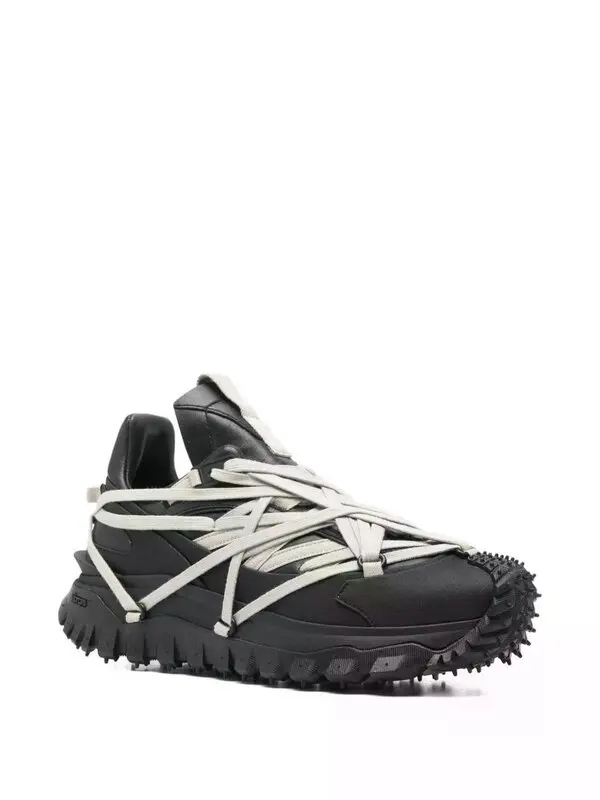 Moncler Rick Owens Trailgrip Megalace Laced Sneakers
