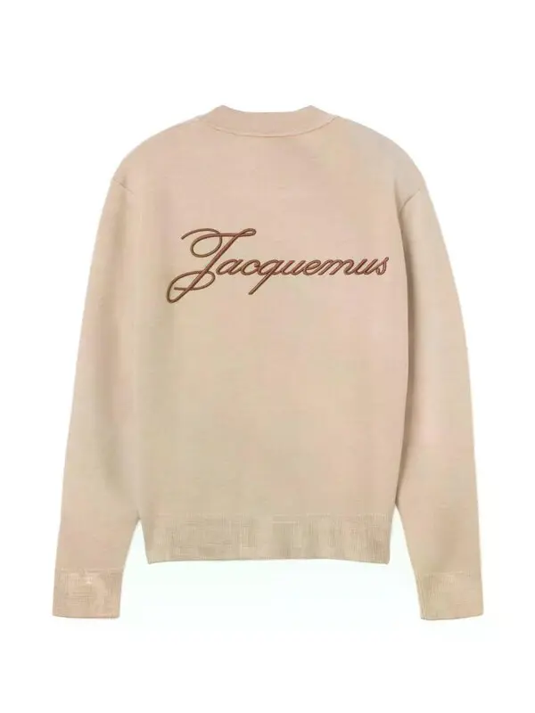 Jacquemus Logo-embroidered Piqué Sweater - Neutrals