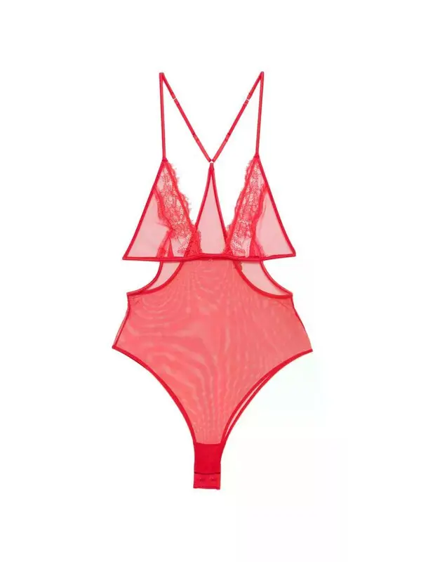 Patrizia Pepe Lace Bodysuit - Red