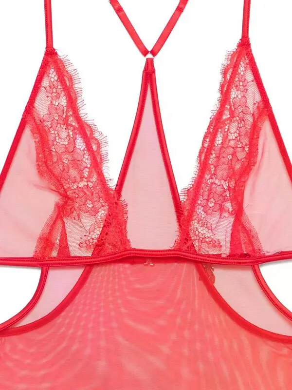 Patrizia Pepe Lace Bodysuit - Red