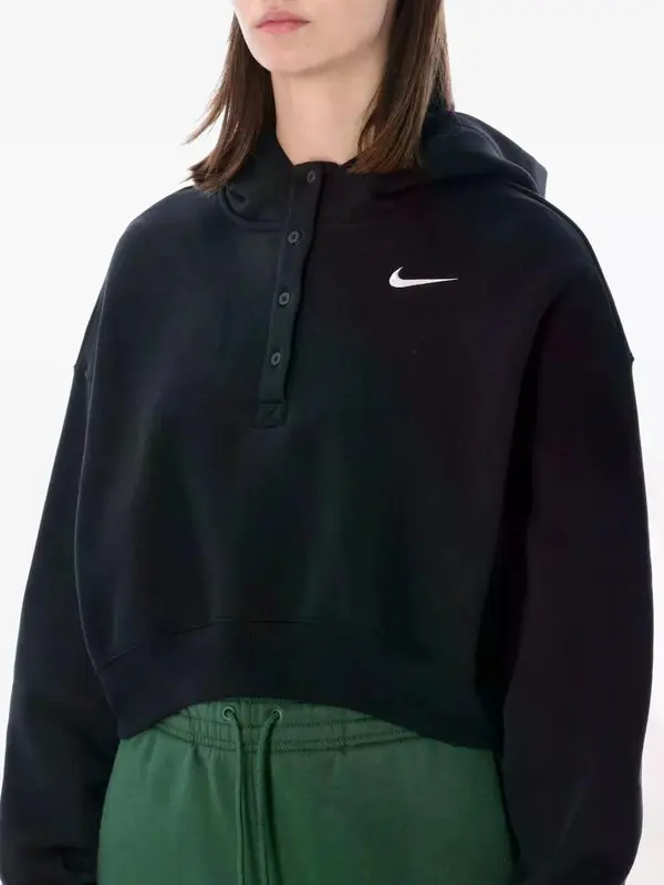 Nike Phoenix Cropped Hoodie - Black