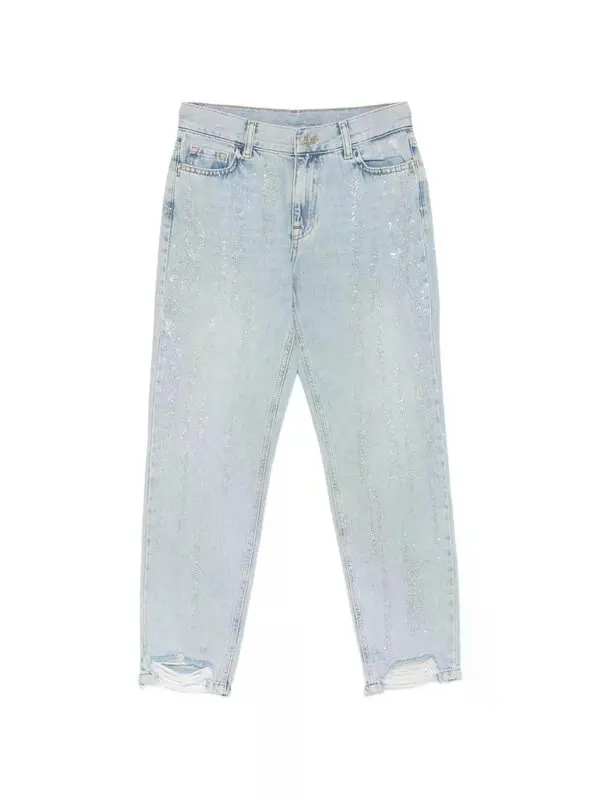 Patrizia Pepe Embellished Distressed Jeans