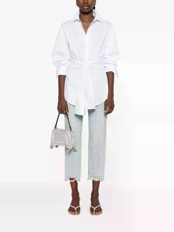 Patrizia Pepe Embellished Distressed Jeans