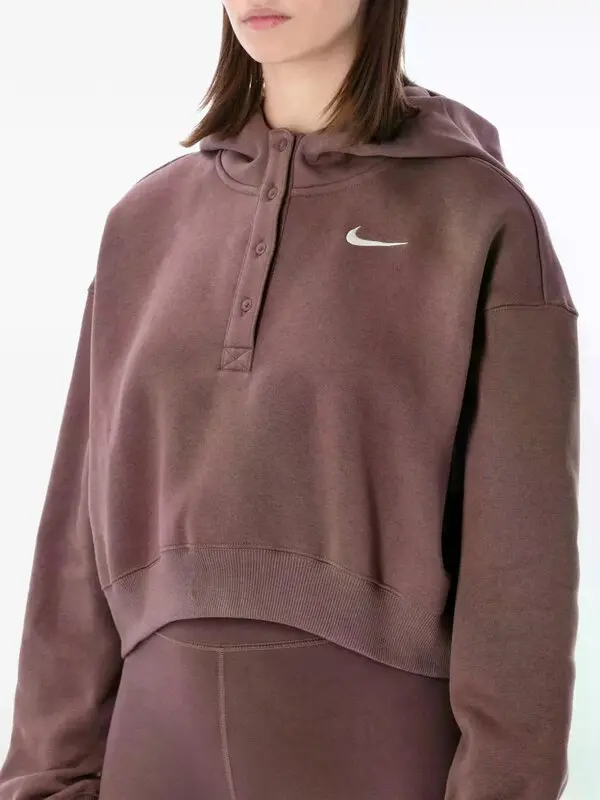 Nike Phoenix Logo-embroidery Hoodie - Pink