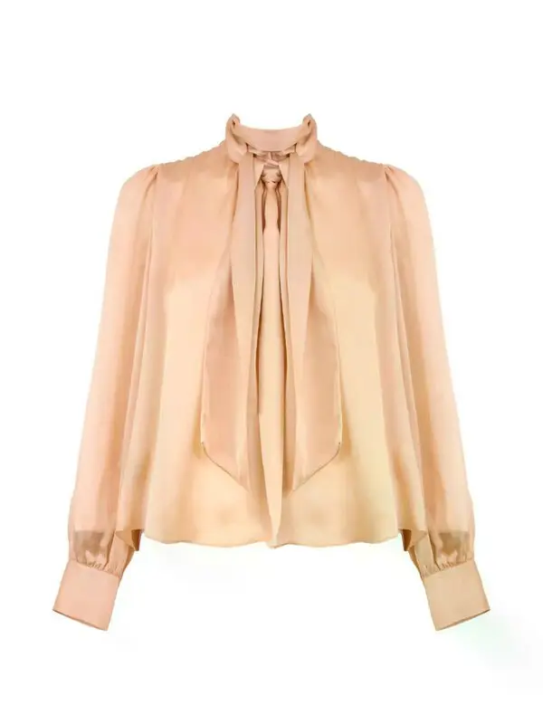 Ulla Johnson Ornament Tie-neck Blouse - Neutrals