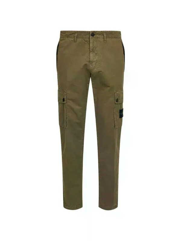 Stone Island Logo-patch Cargo Trousers - Green