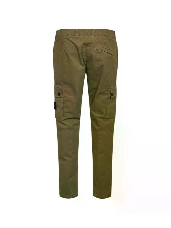Stone Island Logo-patch Cargo Trousers - Green