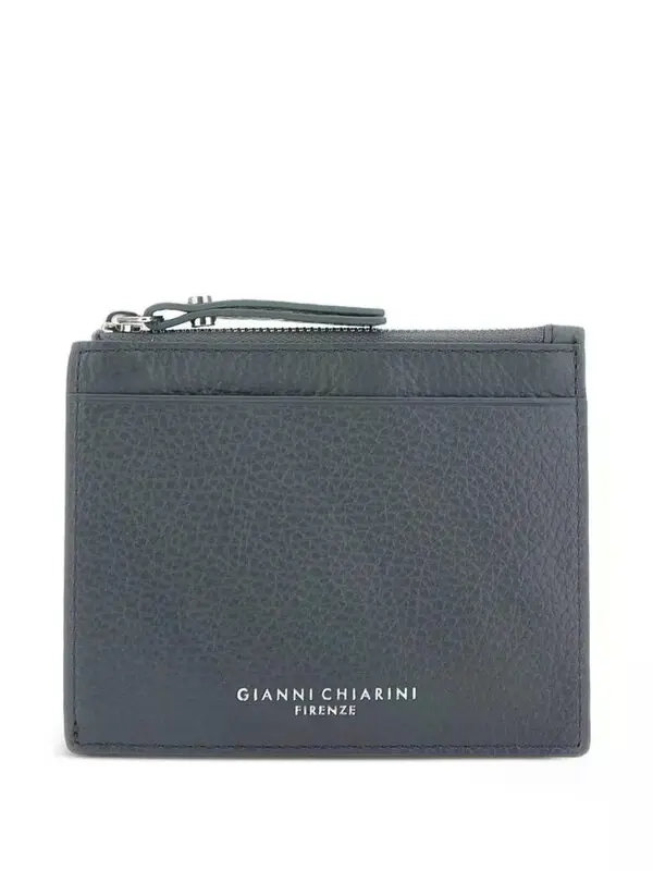 GIANNI CHIARINI Zip-up Grained Wallet - Grey