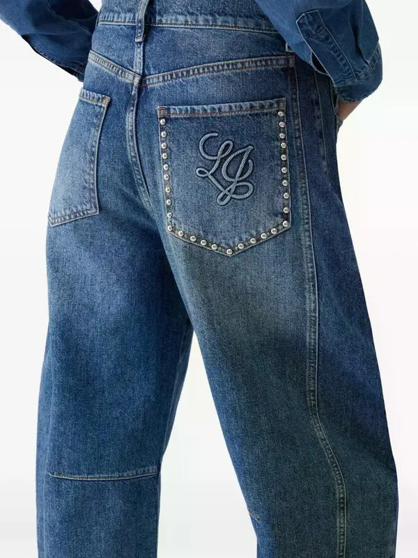 Liu Jo Wide Leg Jeans With Stud Embellishment