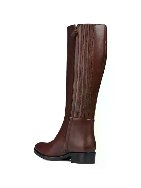 Geox Felicity Panelling Knee Boots - Brown