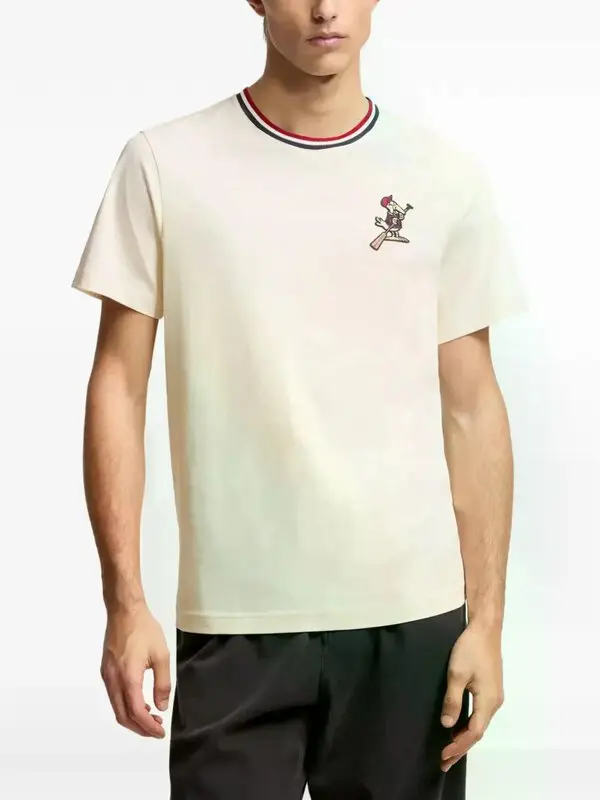 Moncler Striped-collar T-shirt