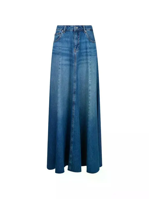Liu Jo Stonewash Frayed Maxi Skirt