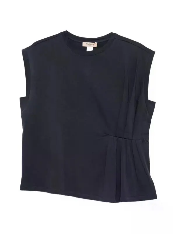 TWINSET Pleated Asymmetric T-shirt