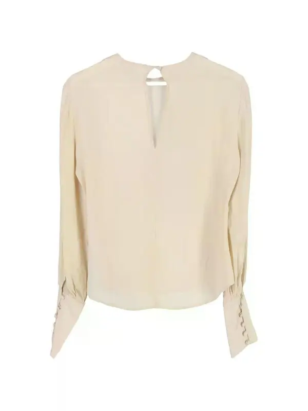 REFORMATION Crew-neck Long-sleeve Blouse