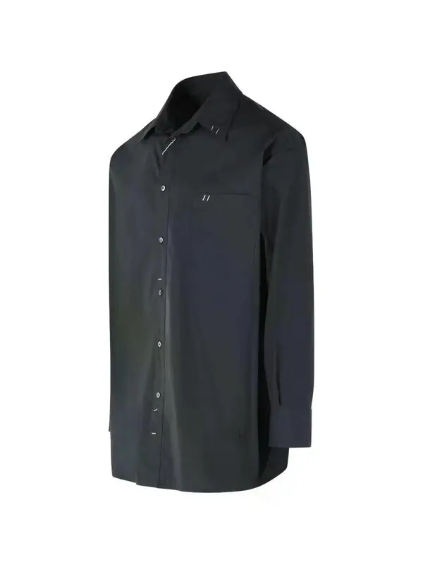 MAISON MARGIELA Pointed Collar Staple Detail Shirt