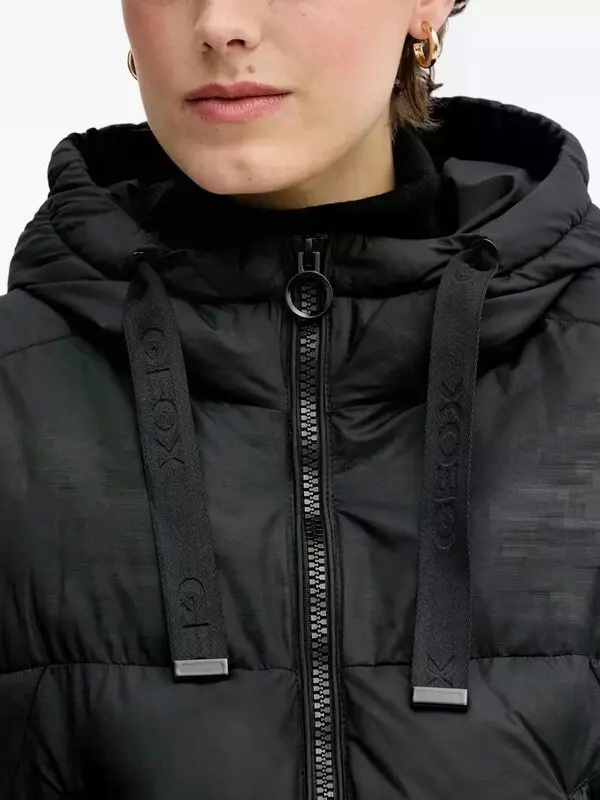 Geox Spherica Hooded Puffer Jacket - Black