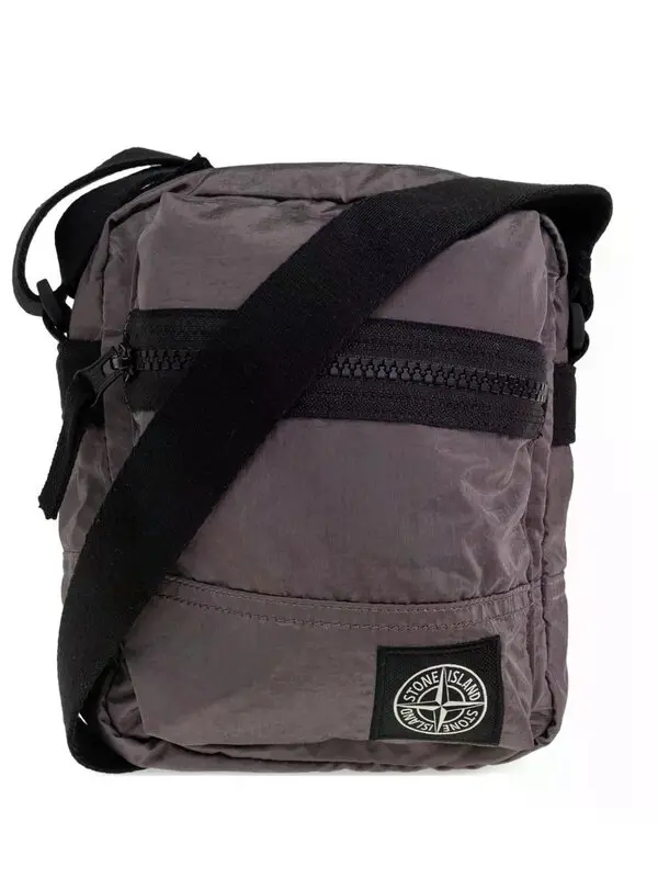 Stone Island Zip Crossbody Bag - Grey