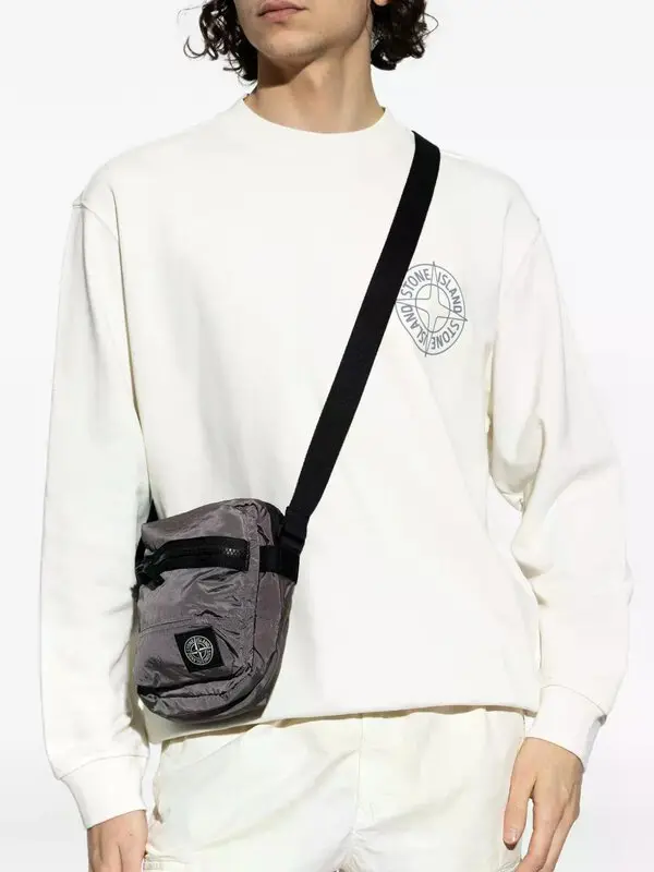 Stone Island Zip Crossbody Bag - Grey