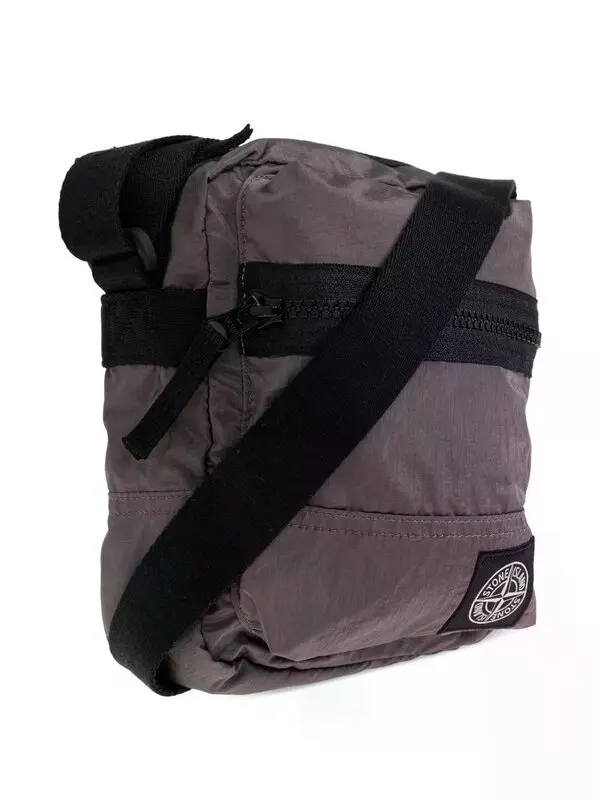 Stone Island Zip Crossbody Bag - Grey