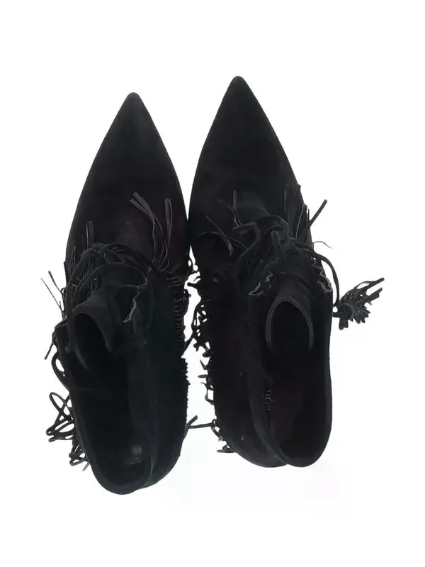 AQUAZZURA Mustang Fringed Heeled Ankle Boots