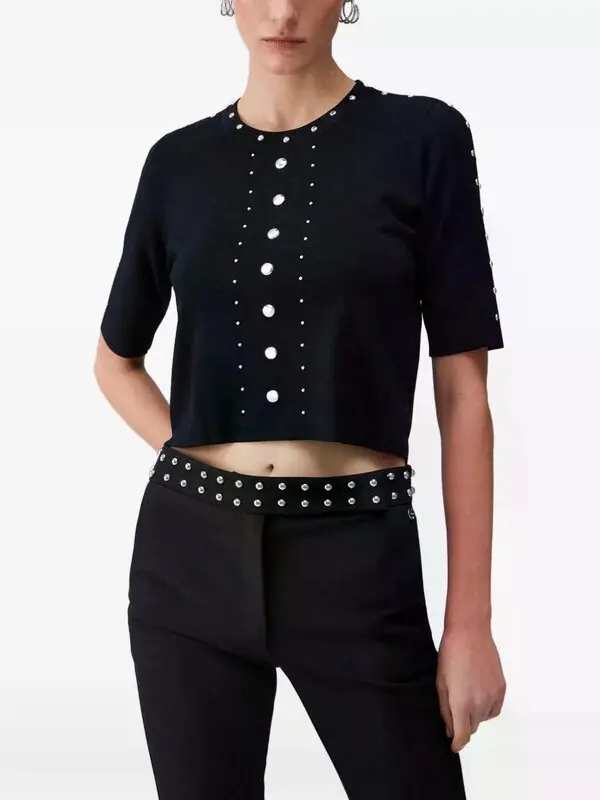 Liu Jo Stud-embellished Knit Top - Black