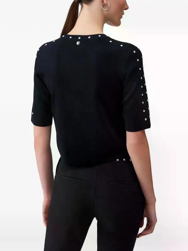 Liu Jo Stud-embellished Knit Top - Black