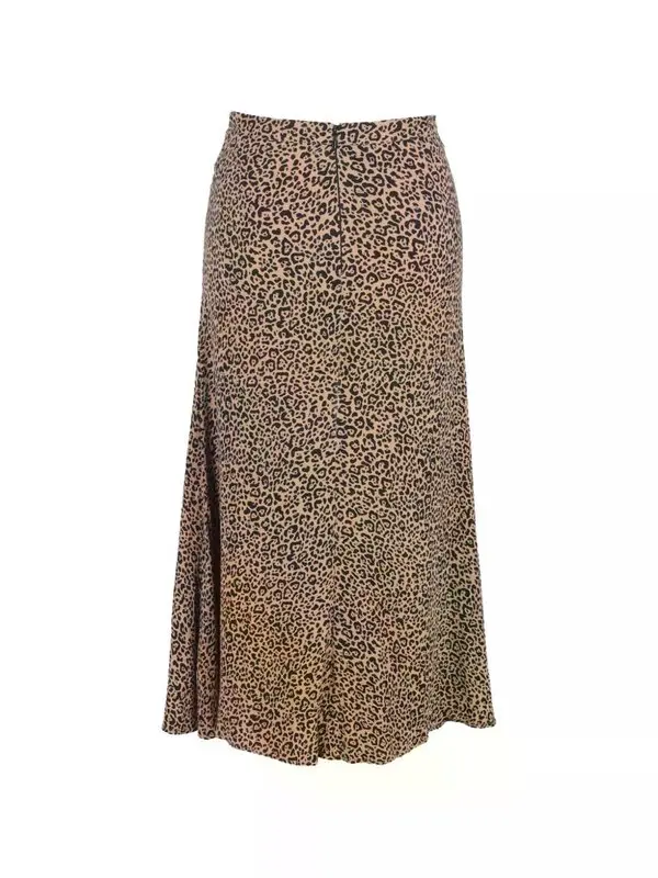 REFORMATION Leopard-print Midi Skirt