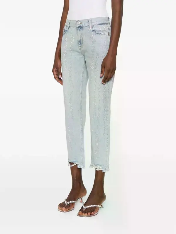 Patrizia Pepe Embellished Distressed Jeans