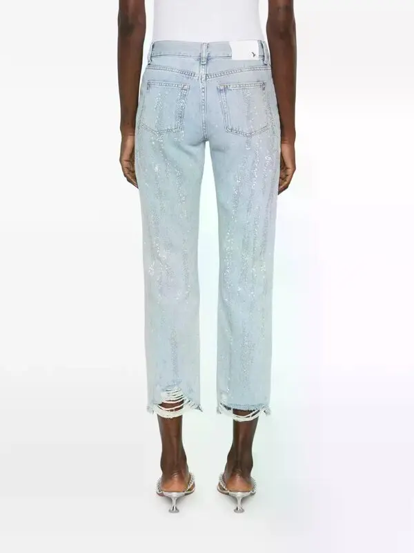 Patrizia Pepe Embellished Distressed Jeans