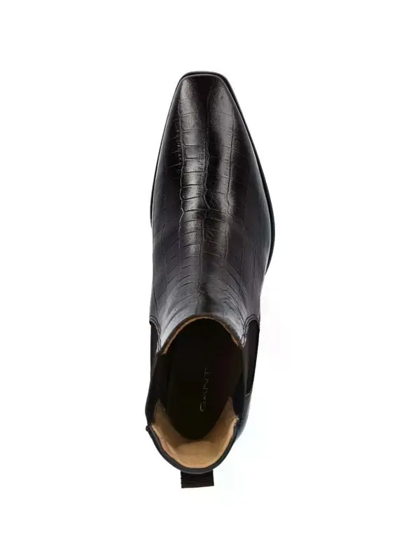 Gant Bassotte Textured Chelsea Boots - Brown