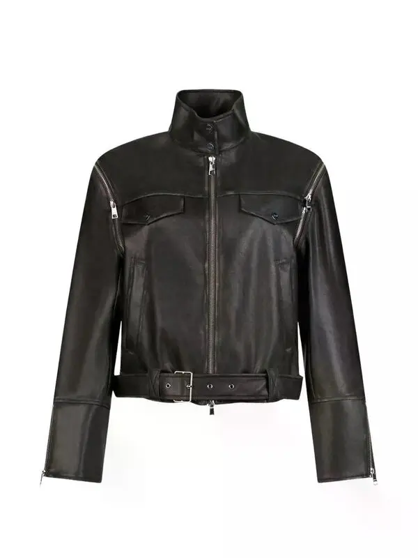 Liu Jo Detachable-sleeve Belted Jacket - Black