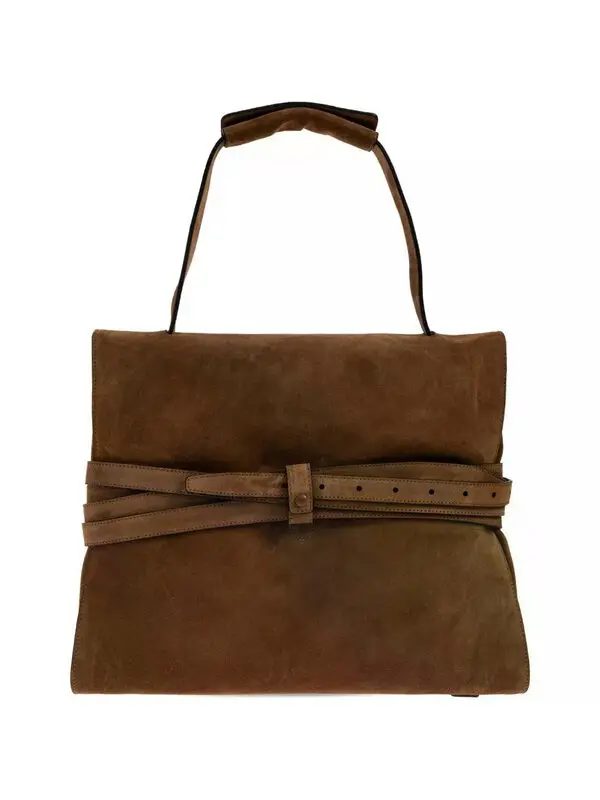 Moschino Belted Handle Tote Bag - Brown