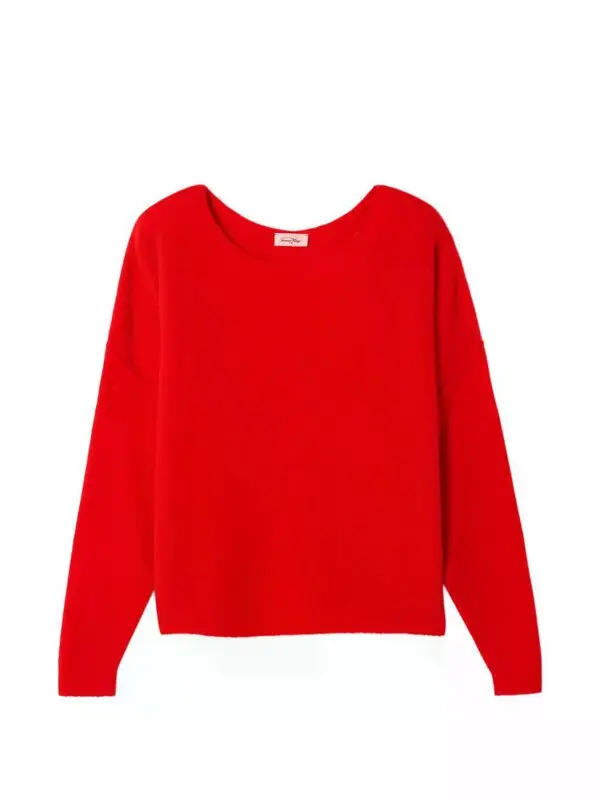American Vintage Long-sleeve Boat-neck Sweater - Red