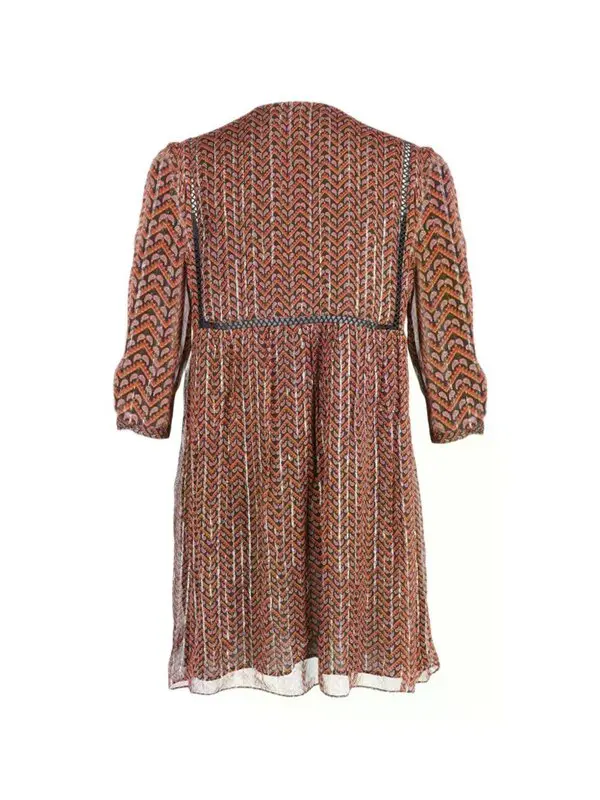 Ba&sh Herringbone-pattern Mini Dress