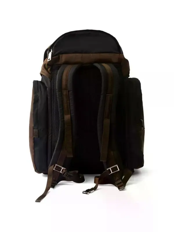 Prada Logo Plaque Buckled Backpack