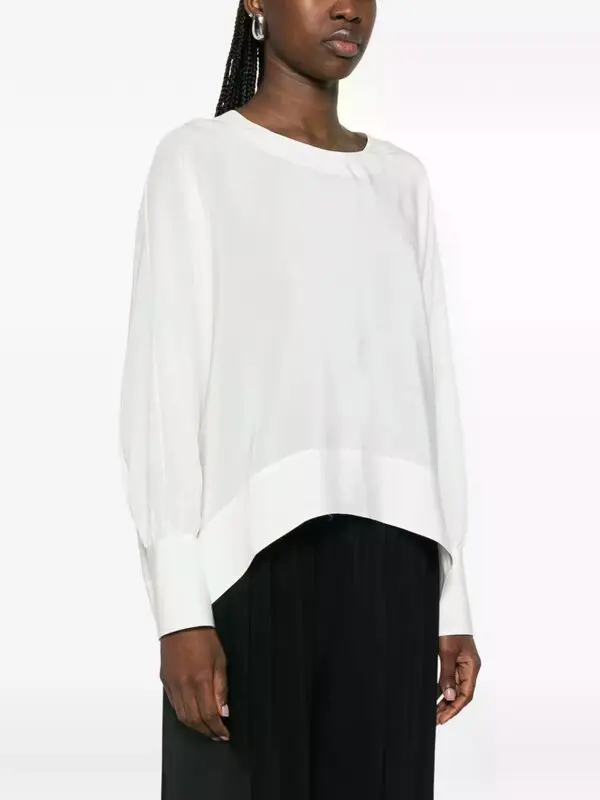 Ermanno Scervino Cuff Silk Knitwear - White