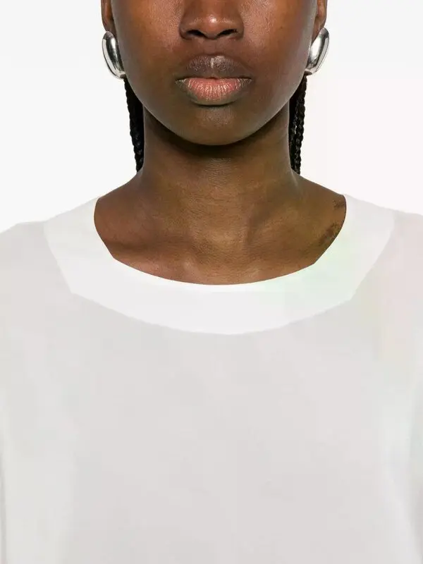 Ermanno Scervino Cuff Silk Knitwear - White