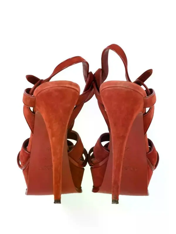Saint Laurent Tribute Platform Sandals - Red