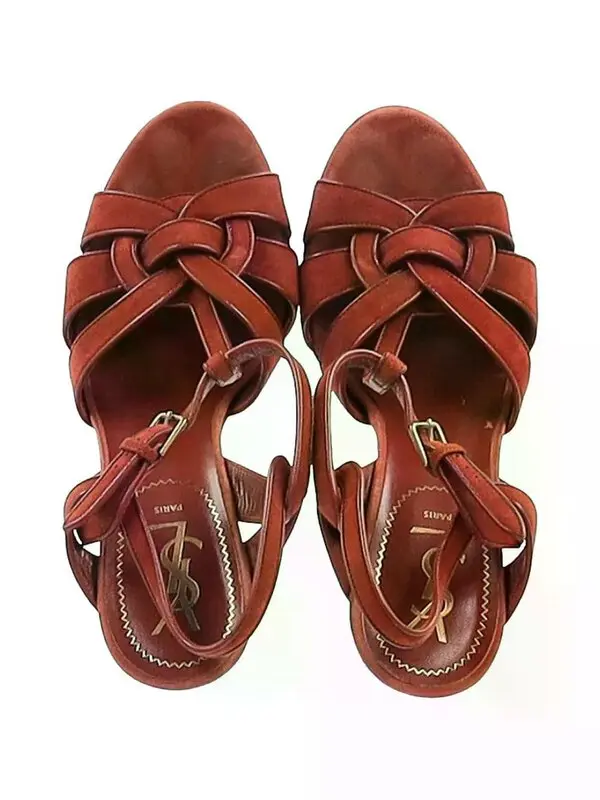 Saint Laurent Tribute Platform Sandals - Red